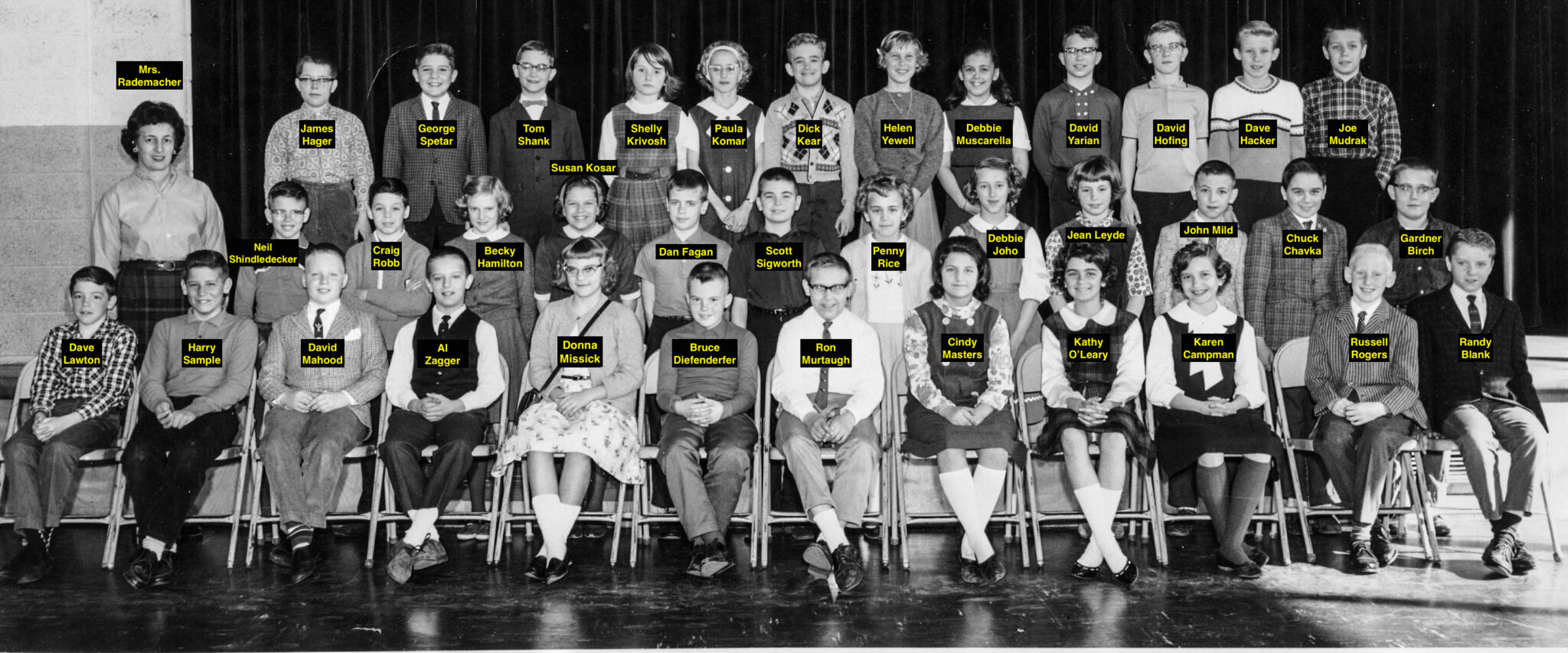 5th Grade – Hermitage – Mrs. Rademacher – Class of '71 Hickory High School
